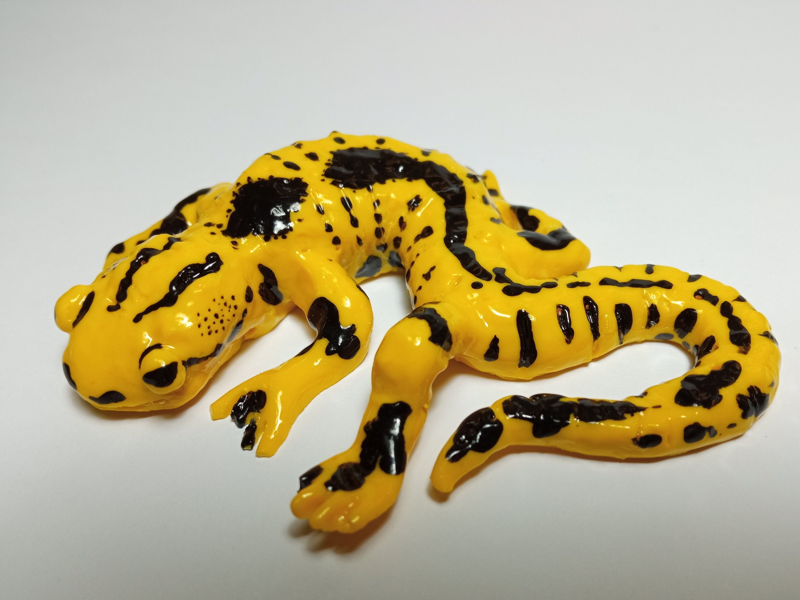 Resin Salamander, Salamander, Handmade Painted Resin, Amphibian ...