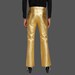 Metallic Gold Leather Pants Men, Mens High Rise Pants, Metallic Leather ...