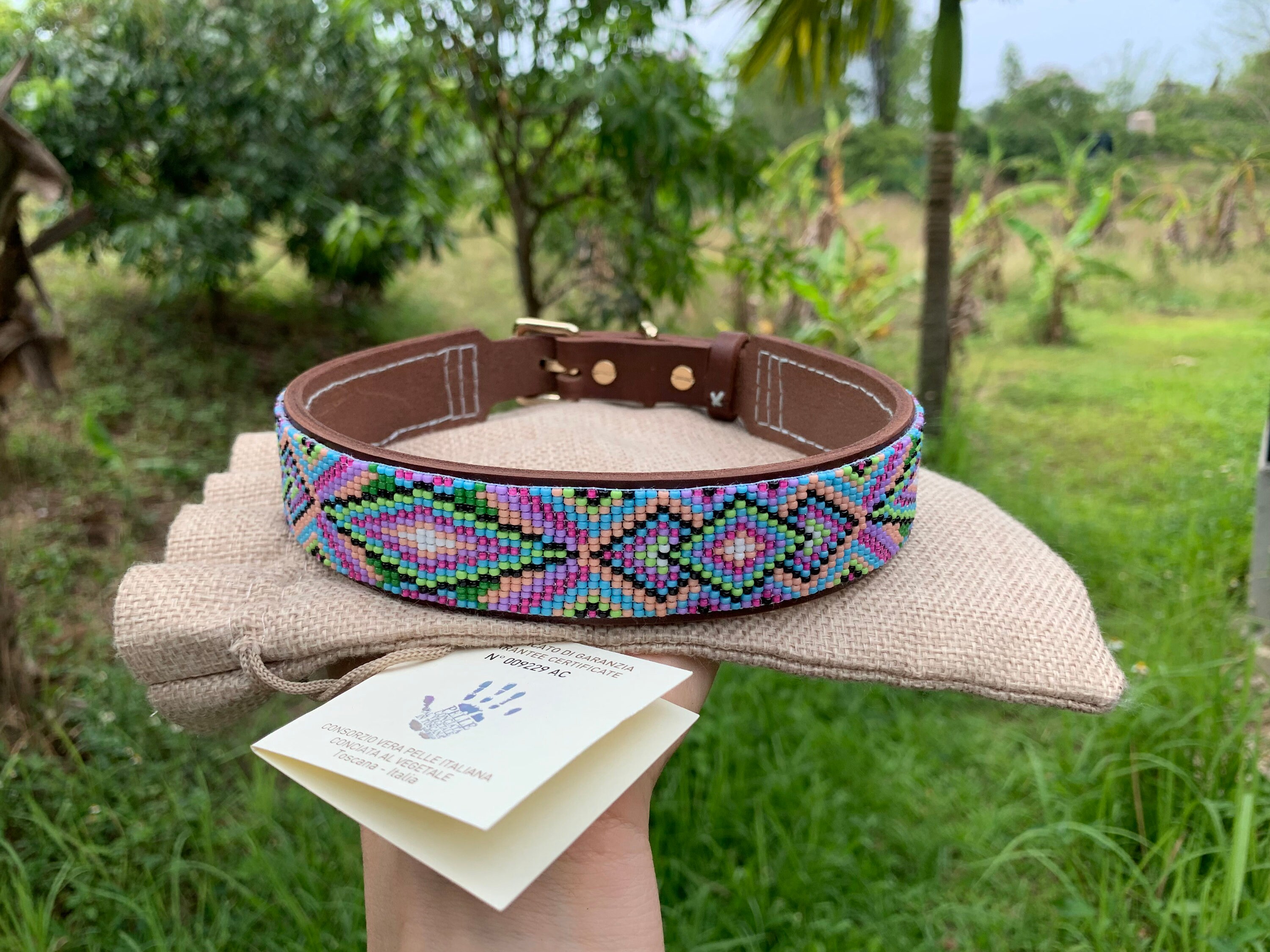 Beaded Dog Collars Leather Bead Dog Collars Cat Beaded Collars Small ...