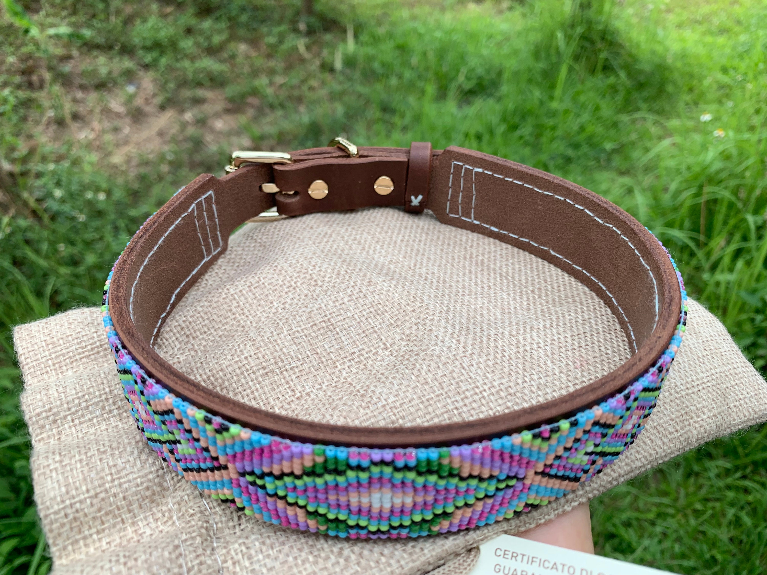 Beaded Dog Collars Leather Bead Dog Collars Cat Beaded Collars Small ...