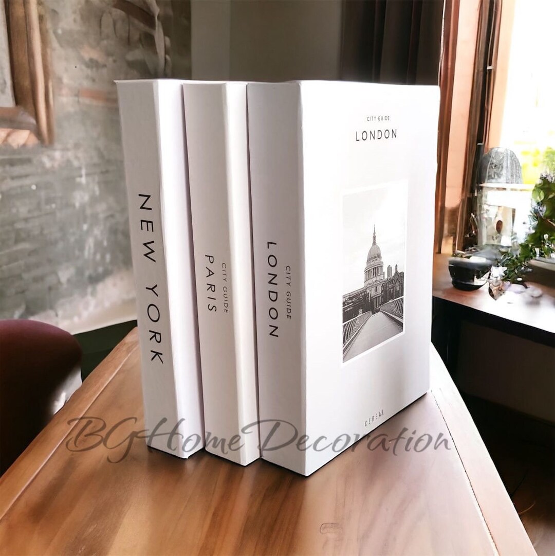 City Guide Decorative Book Box, Storage Box, Openable Book Box, Home ...