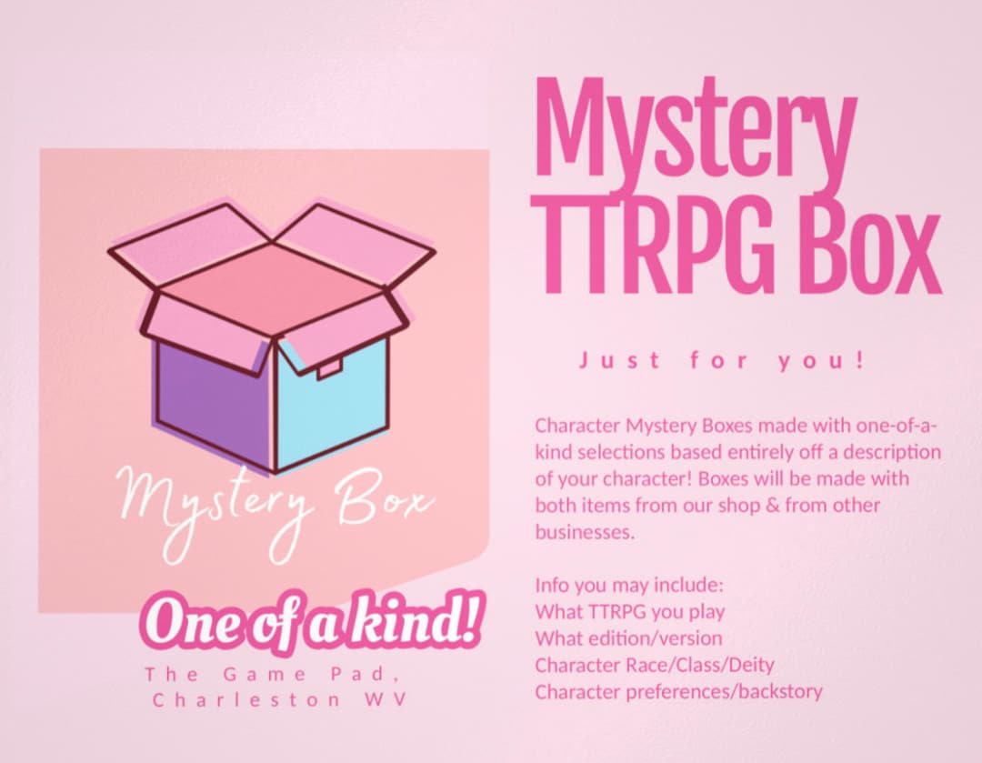 Custom TTRPG Character Mystery Box - Etsy