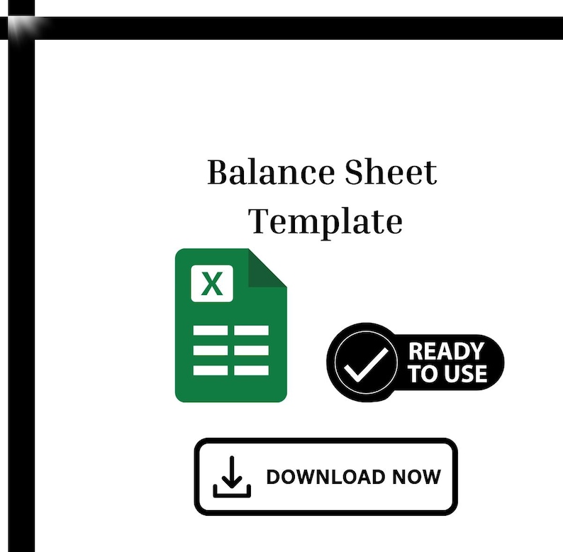 Balance Sheet Excel Template for Small Business Financial Statement ...