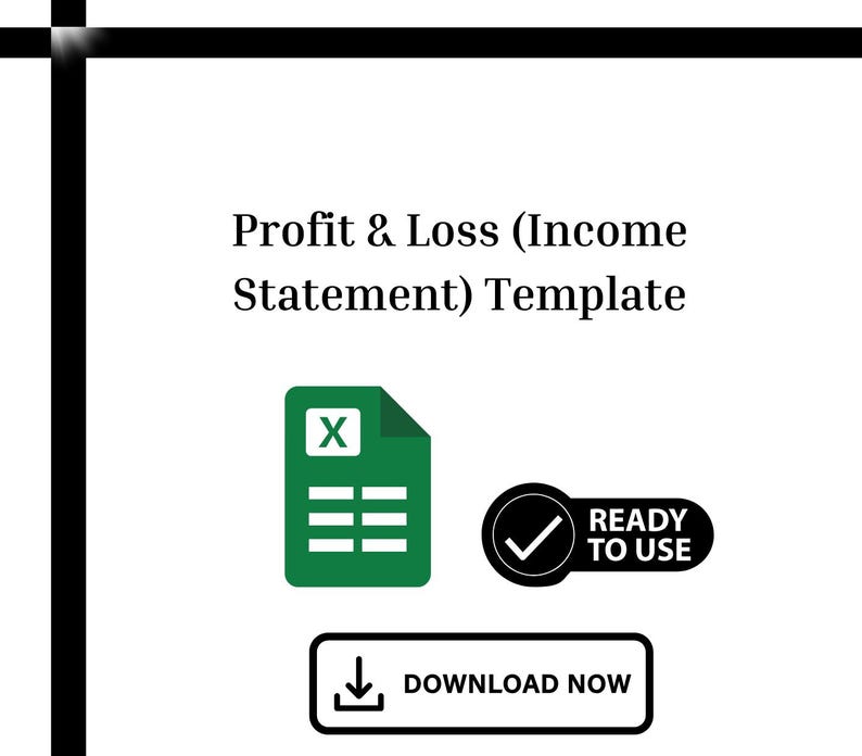 Profit and Loss Statement Template: Automated P&L Spreadsheet (excel ...