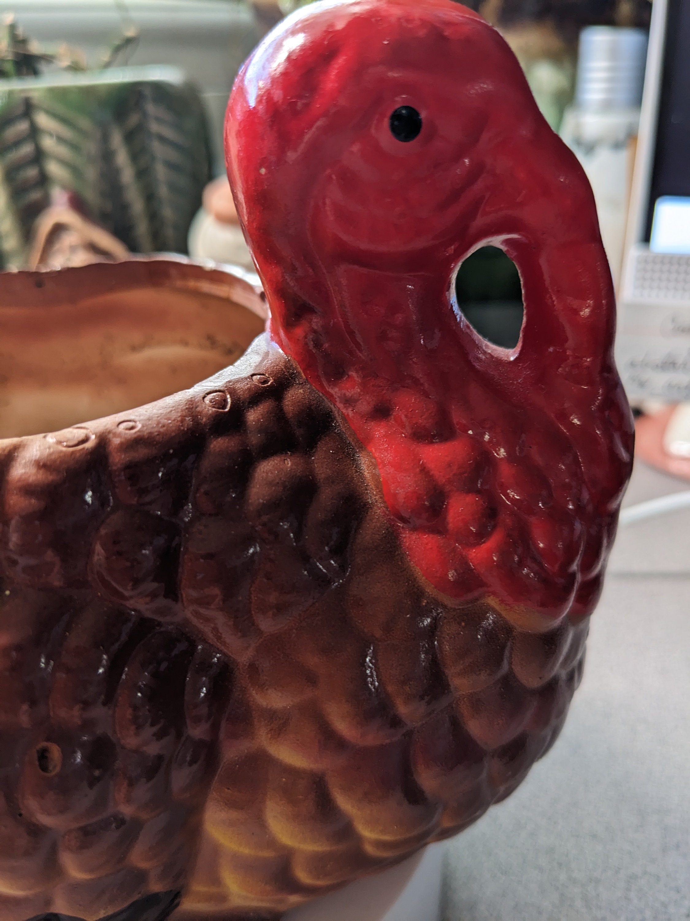Vintage Ceramic Turkey Ceramic Turkey Thanksgiving Centerpiece - Etsy