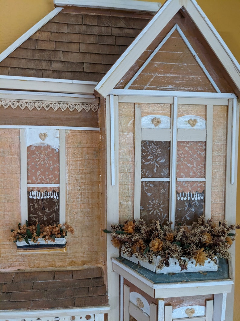 Vintage Victorian Paper Mache House 1950's Cottage Chic 3 - Etsy
