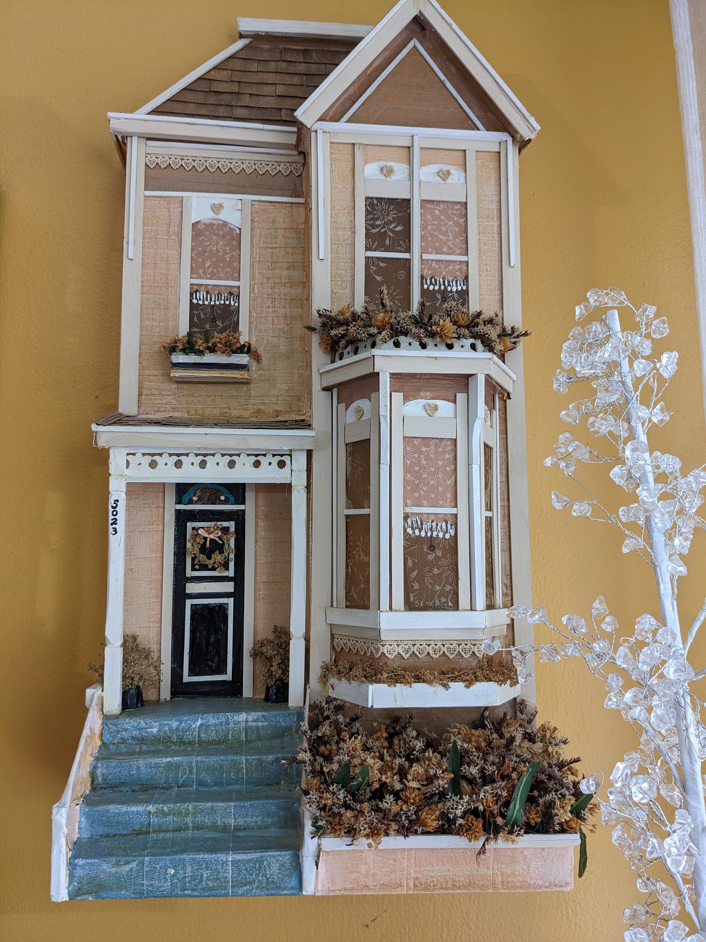 Vintage Victorian Paper Mache House 1950's Cottage Chic 3 - Etsy