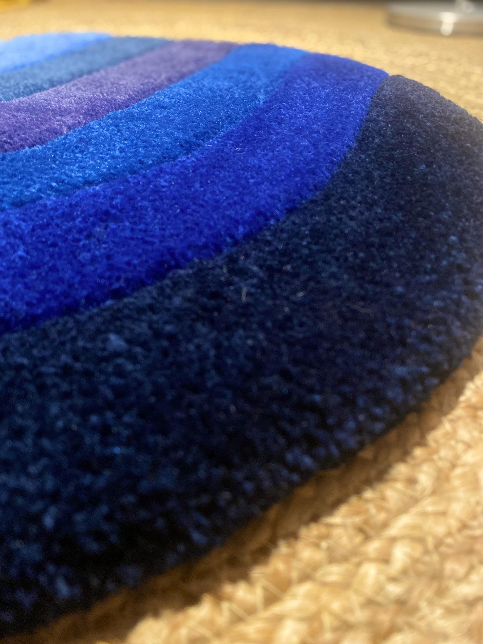 Blue Abstract Modern Rug, Dark Blue Area Rug, Hand Made Tufted Rug ...