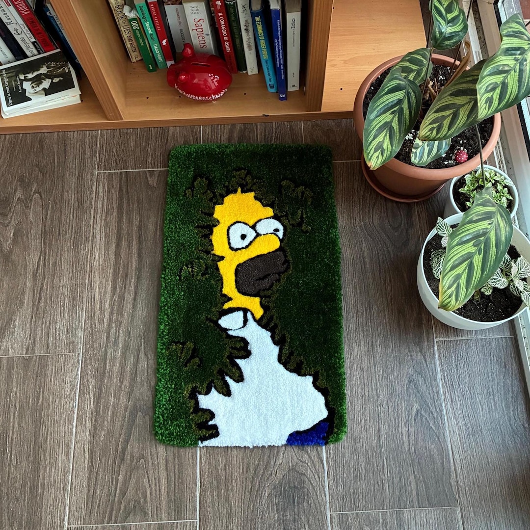 Homer Simpson Tufted Rug, the Simpsons 90s Cartoon Art, Acrylic Fiber ...