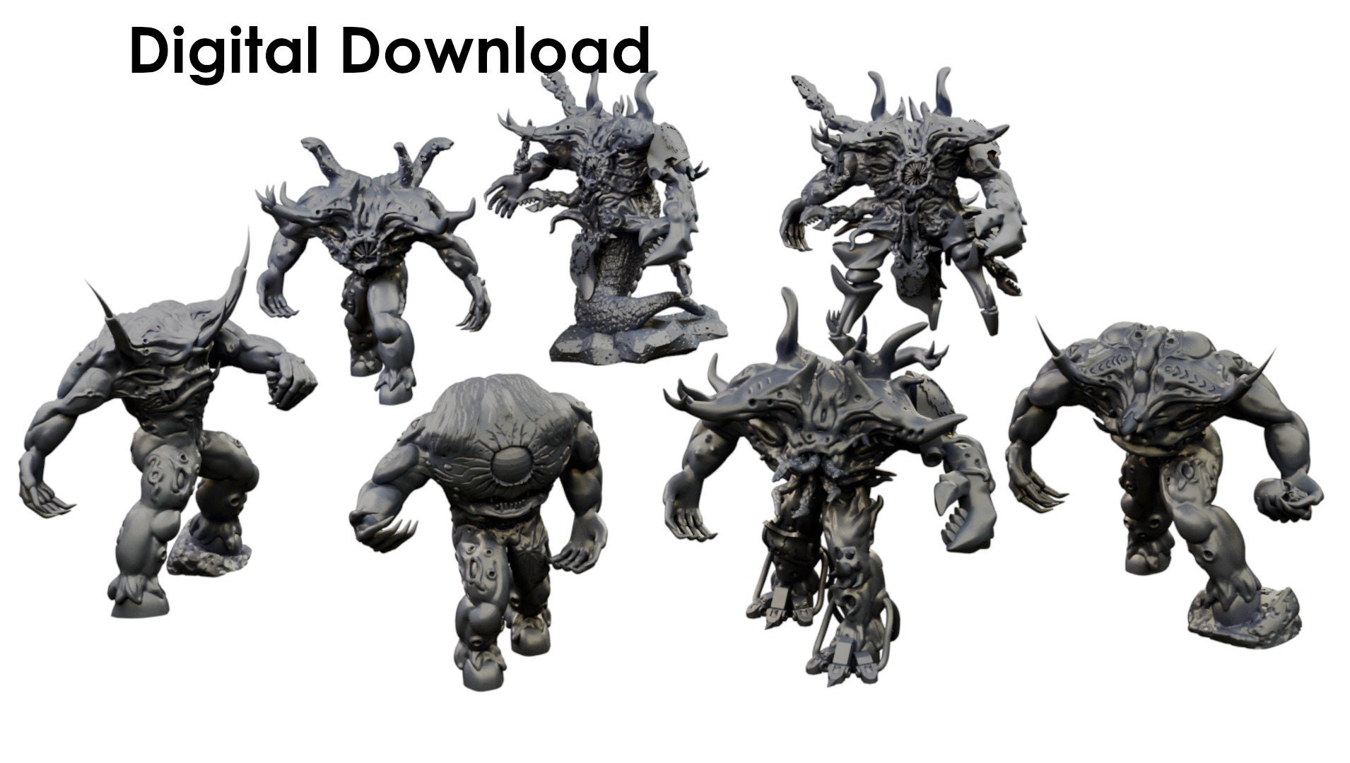 Chaos Spawn Wargame Proxy Units STL Files for 3D Printing - Etsy