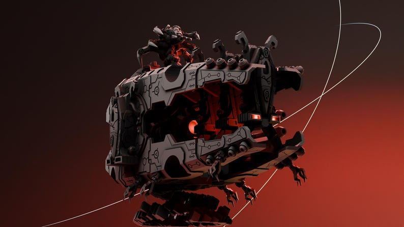 Eternal Dynasty Statis Troop Transport - Sci Fi Wargame Proxy Miniature ...