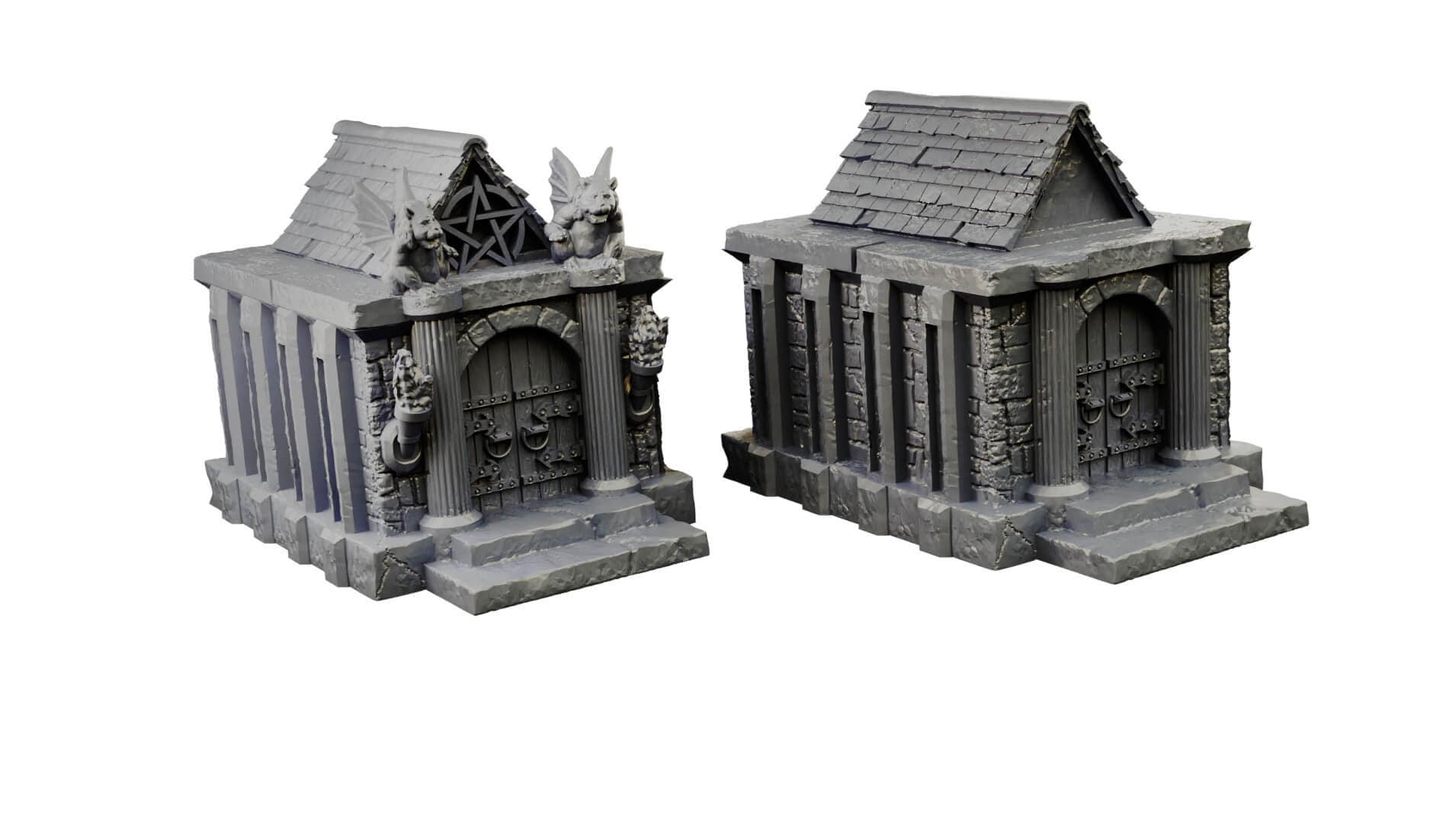Modular Graveyard Walls Crypts Tombs Churches and Graveyard Accessories ...