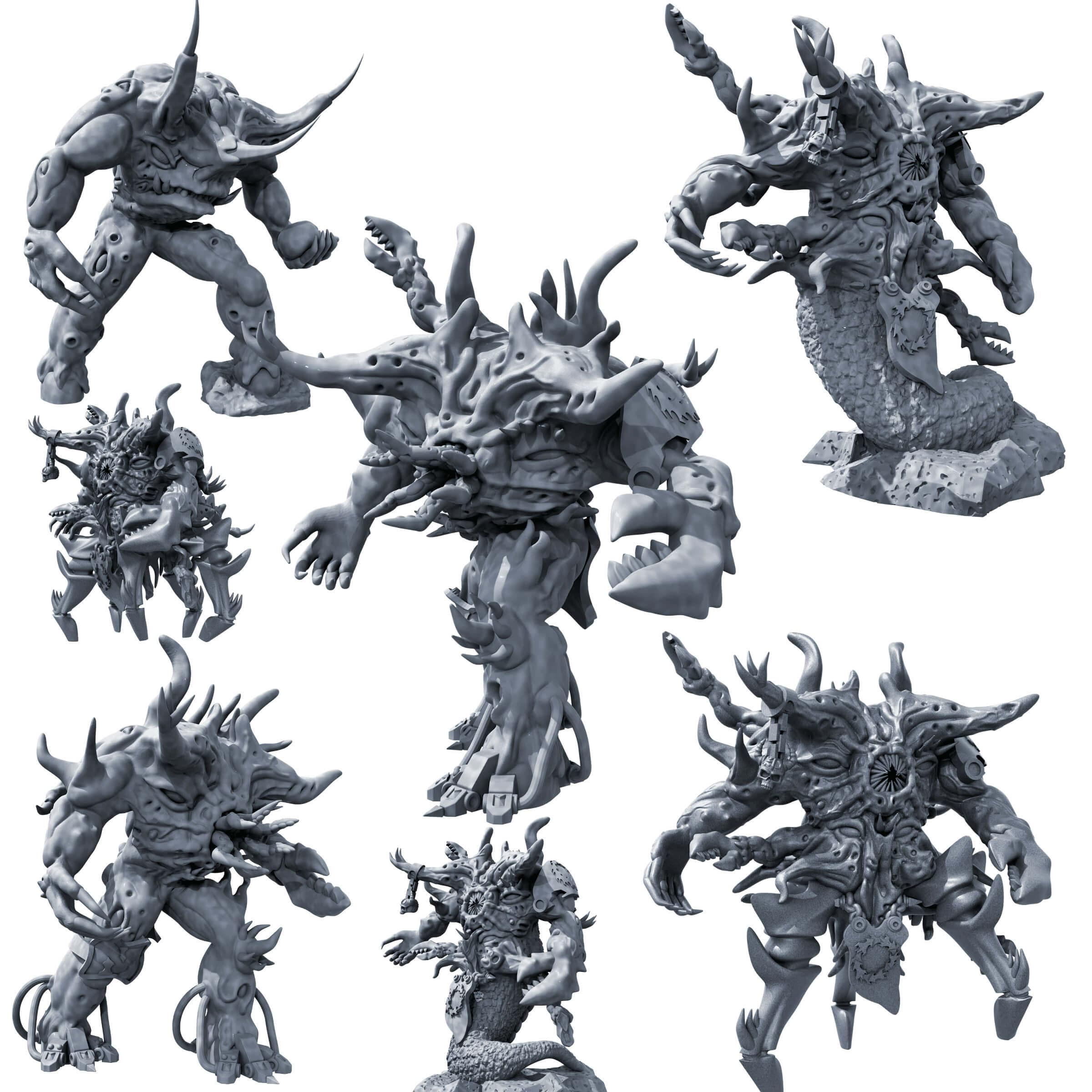Chaos Spawn Wargame Proxy Units STL Files for 3D Printing - Etsy
