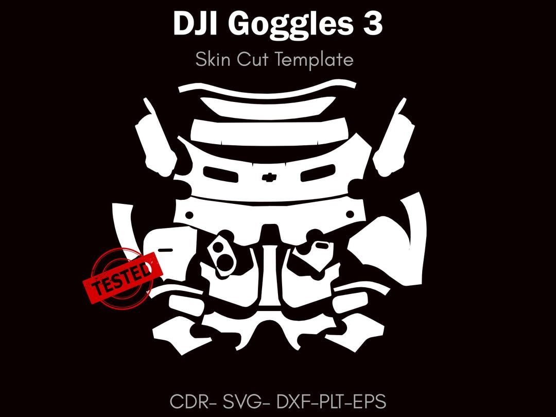 DJI Goggles 3 Skin Cut Vector File | Template Layout | Fpv Skin ...
