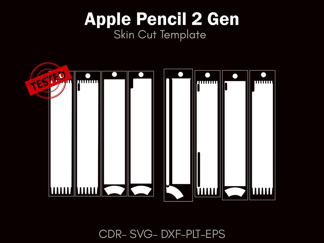 Apple Pencil 2nd Gen Skin Cut Vector File | Template Layout | Skin ...