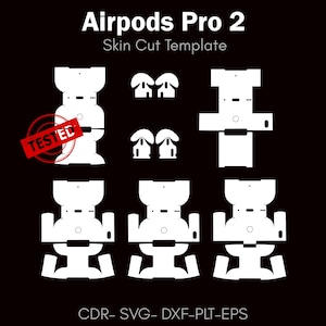 Airpods Pro 2 Skin Cut Template | DIY Vinyl Wrap (digital Download) - Etsy