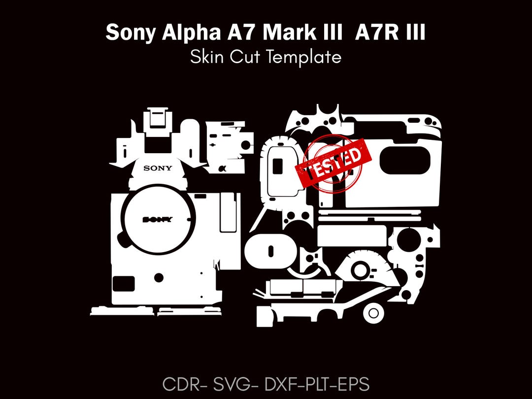 Sony Alpha A7 Mark III A7R III Skin Cut Vector File | Template Layout ...