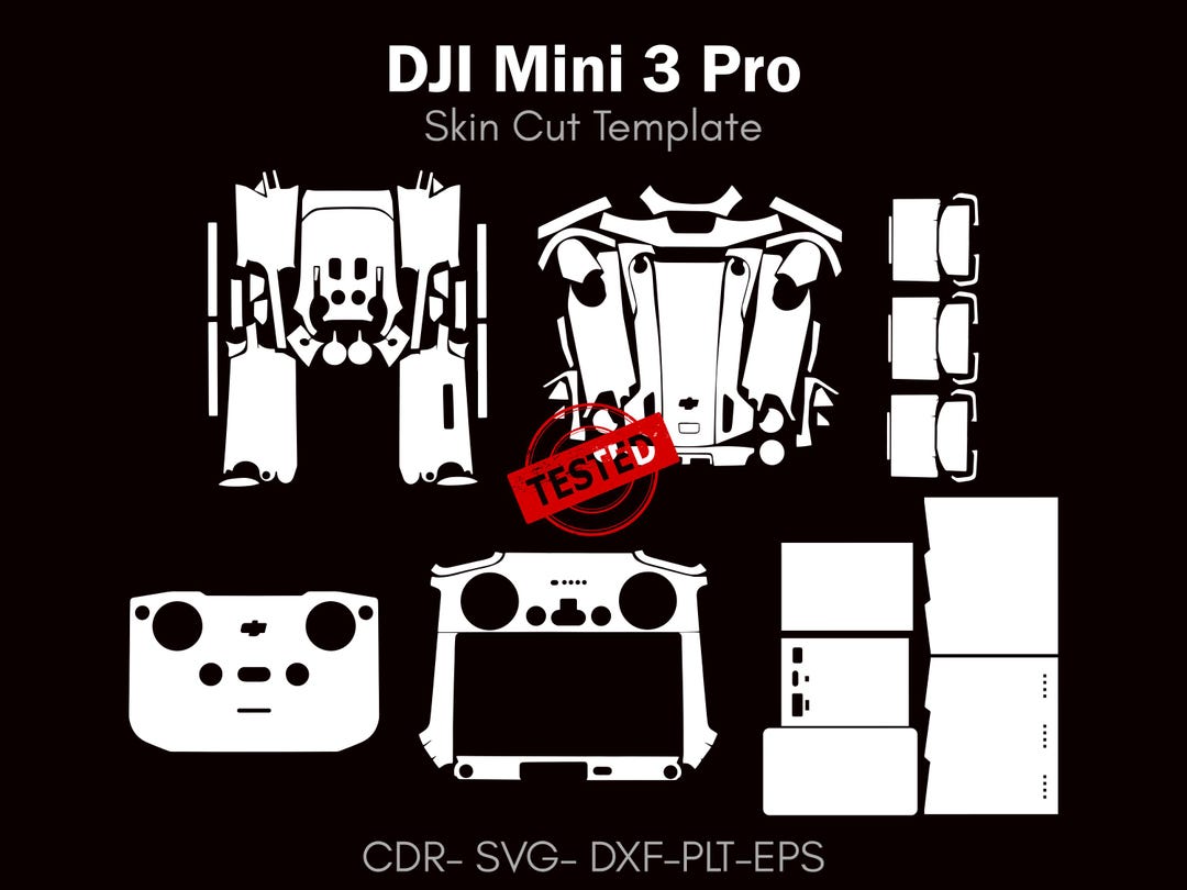 DJI Mini 3 Pro Skin Cut Vector File | Template Layout | Drone Skin ...
