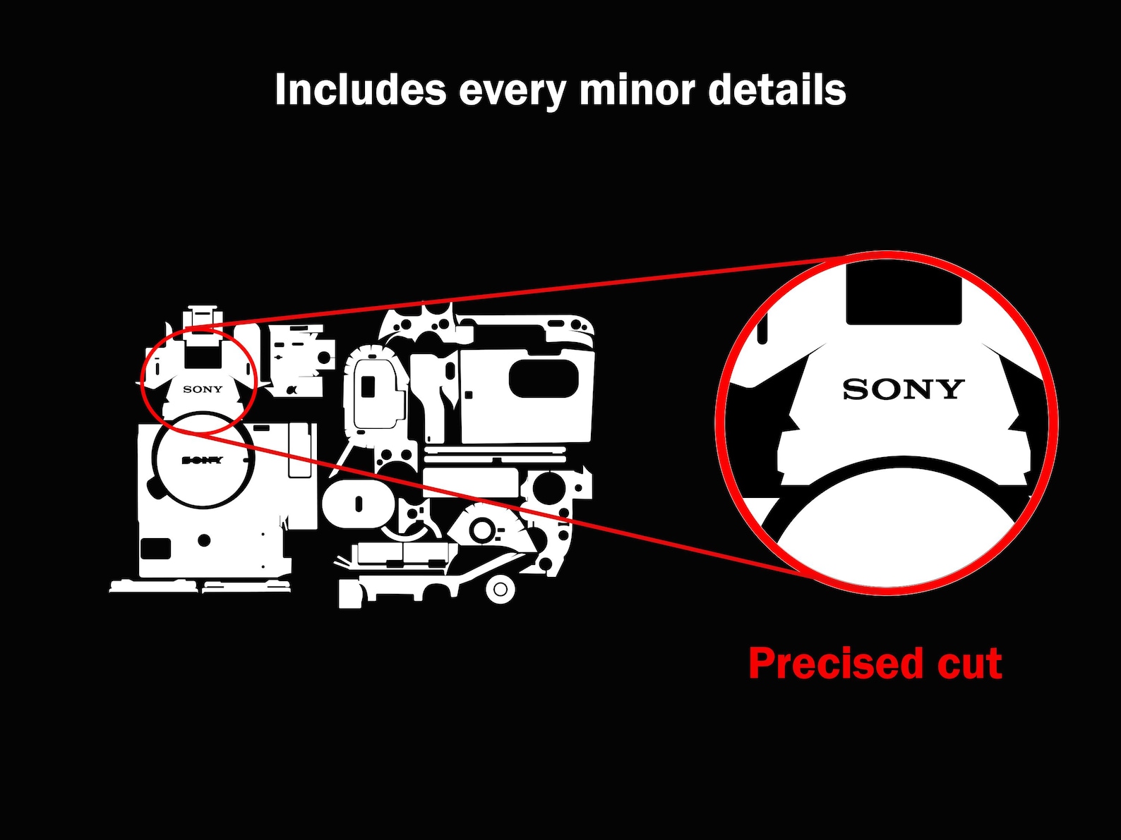 Sony Alpha A7 Mark III A7R III Skin Cut Vector File | Template Layout ...
