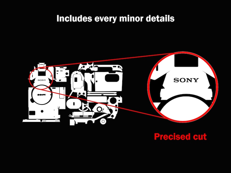Sony Alpha A7 Mark III A7R III Skin Cut Vector File | Template Layout ...