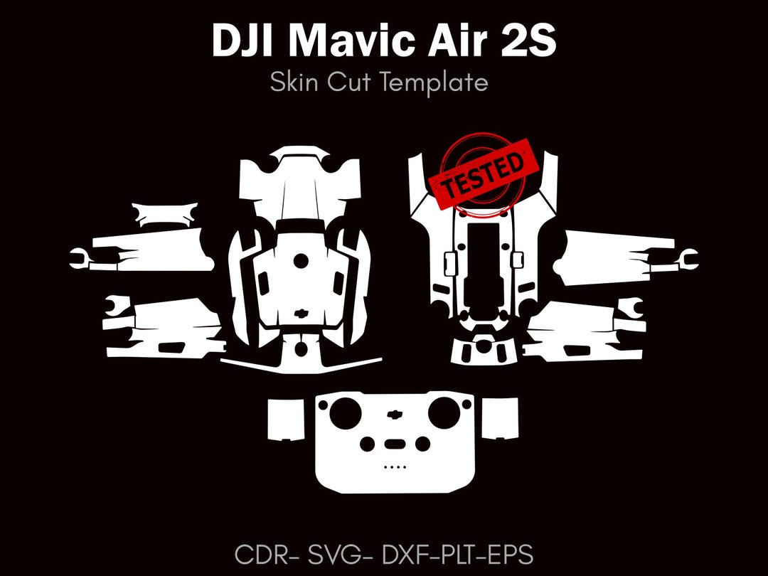 DJI Mavic Air 2S Skin Cut Vector File | Template Layout | Drone Skin ...