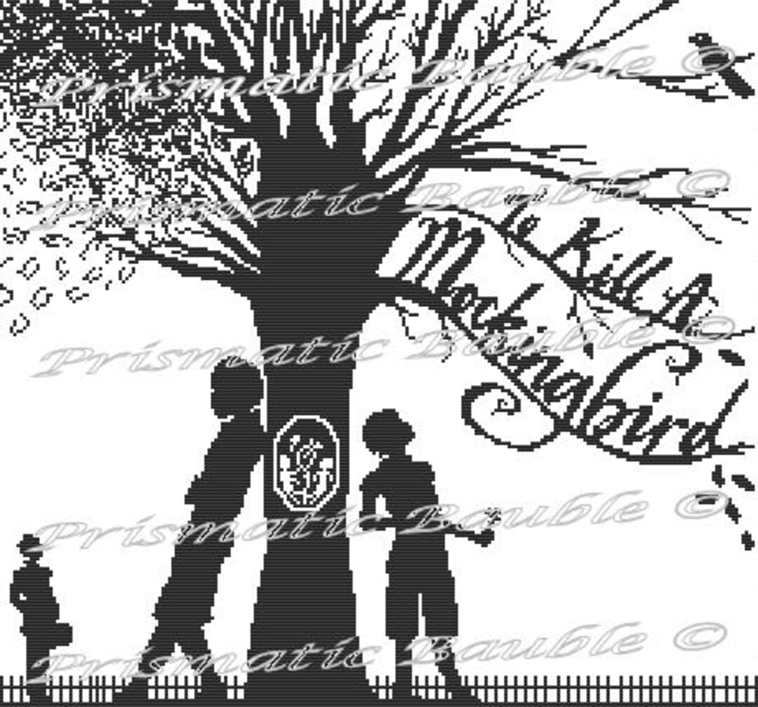 To Kill A Mockingbird Book Cover Aesthetic Cross Stitch Pattern Atticus ...