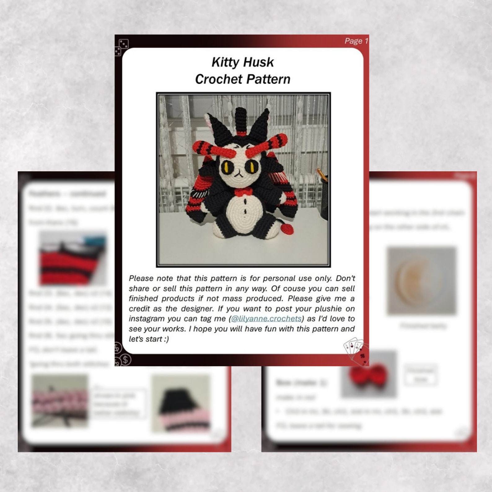 Kitty Husk Hazbin Hotel Crochet Pattern [PDF FILE] - Etsy