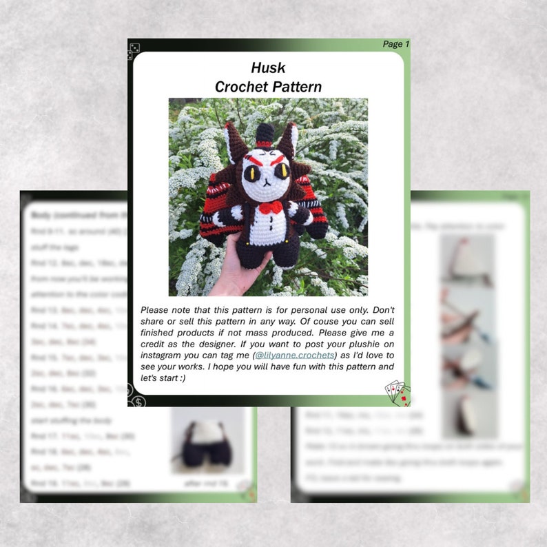 Hazbin Hotel Husk Crochet Pattern [PDF FILE] - Etsy