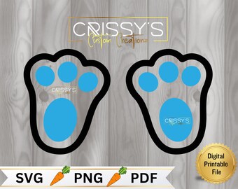 Easter Bunny Footprints, Bunny Feet, Digital Download, Easter Bunny ...