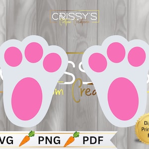 Easter Bunny Footprints, Bunny Feet, Digital Download, Easter Bunny ...