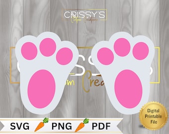 Easter Bunny Footprints, Bunny Feet, Digital Download, Easter Bunny ...