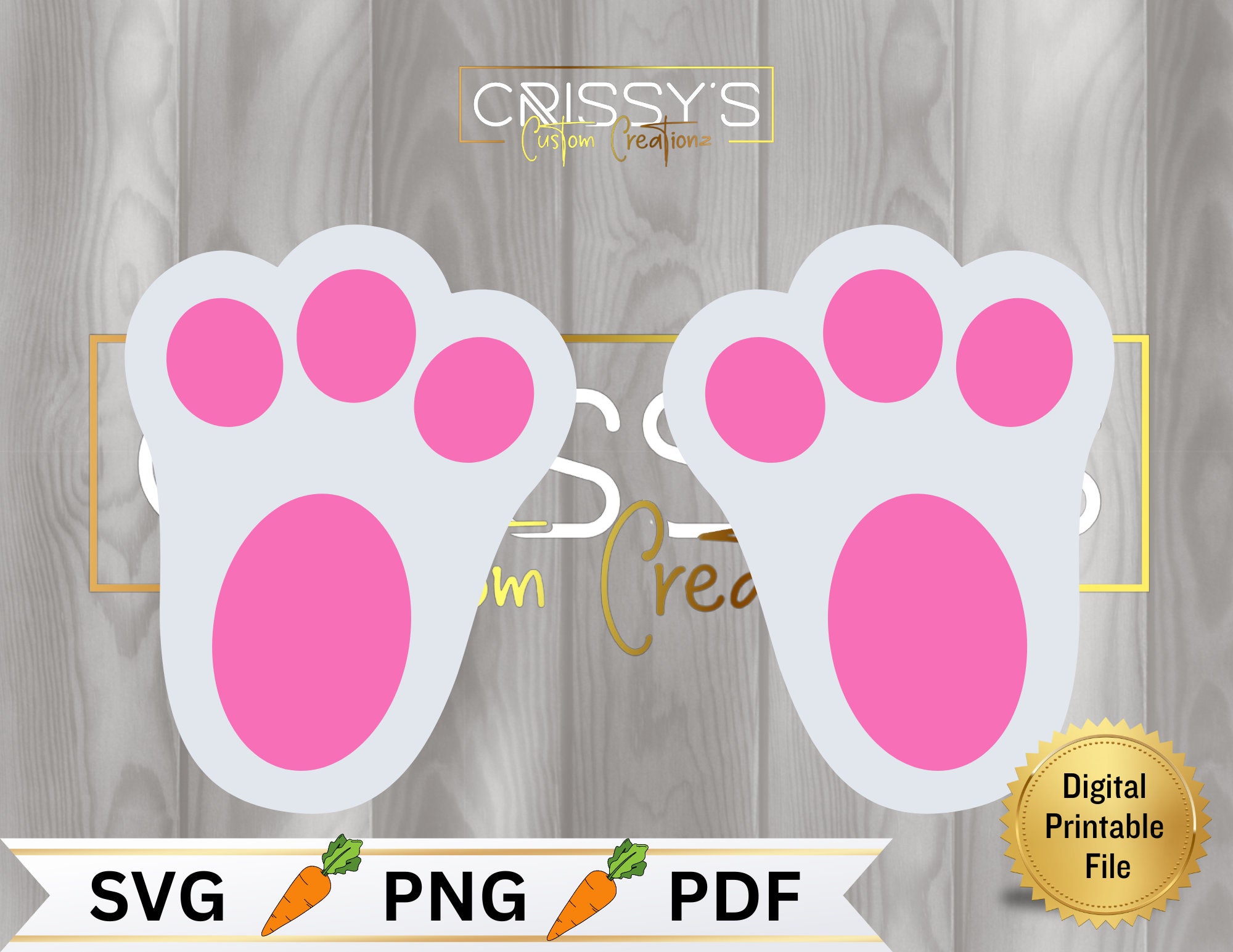 Easter Bunny Footprints, Bunny Feet, Digital Download, Easter Bunny ...