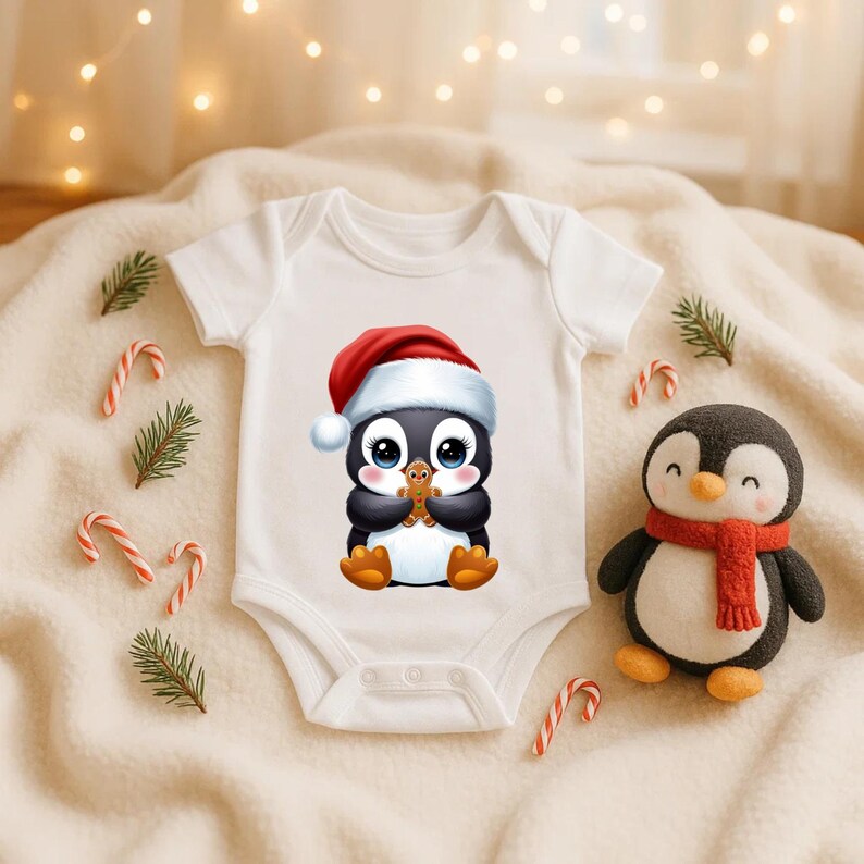 Cute Christmas Penguin Clipart Bundle | Winter Holiday Penguin Pngs ...