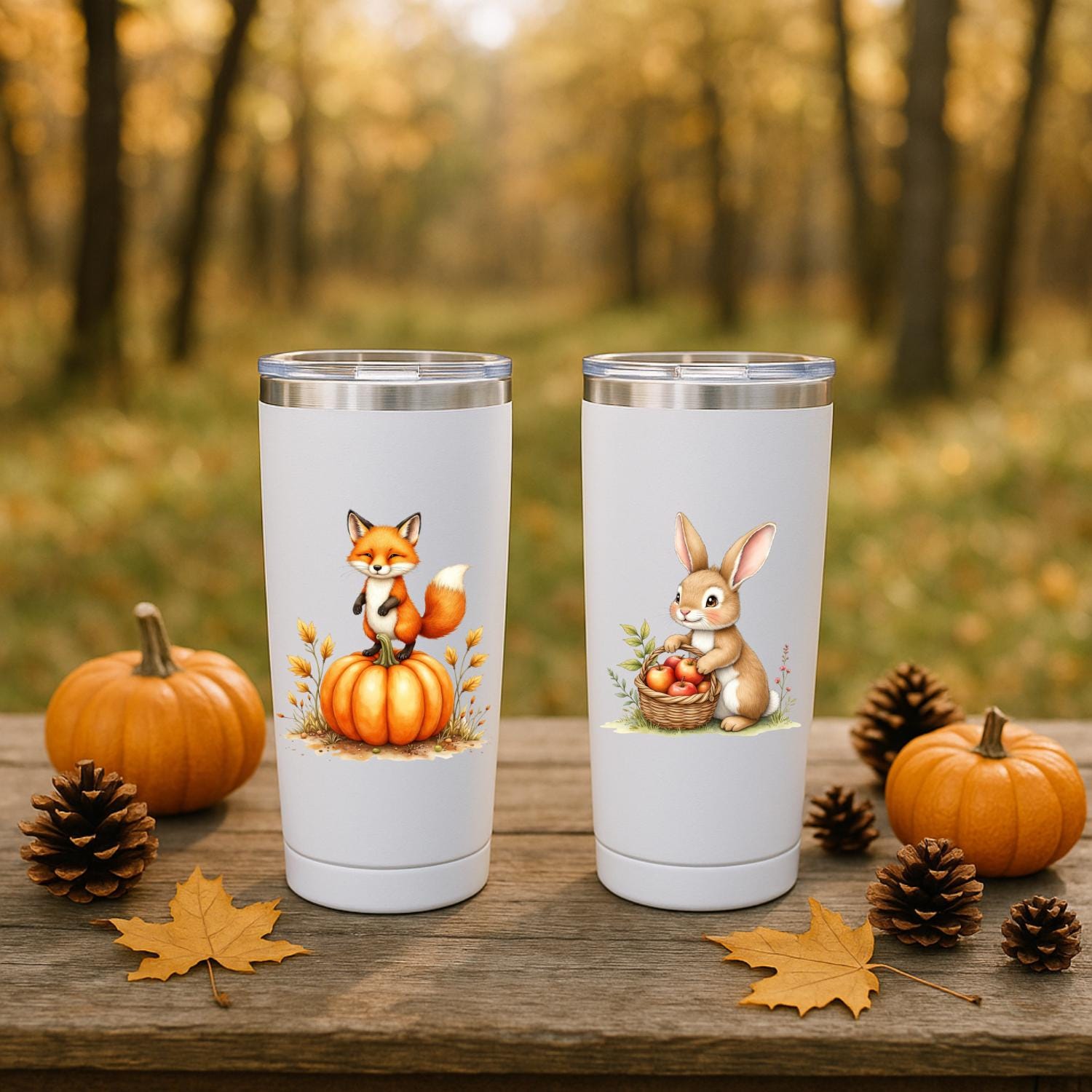 Furry Forest Friends Clipart Bundle | 49 PNG Forest Animal ...