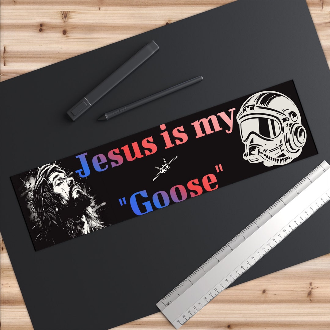 Jesus Co-pilot Bumper Sticker Jesus Humor Top Gun Bumper Sticker Faith ...
