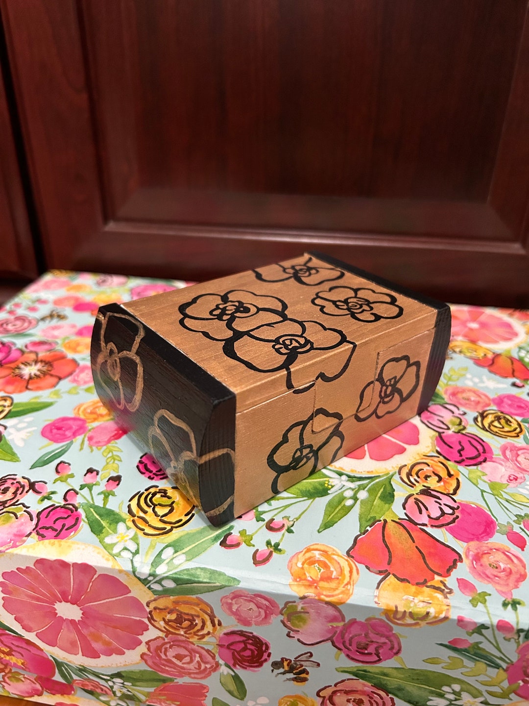 Black and Gold Treasure Box - Etsy
