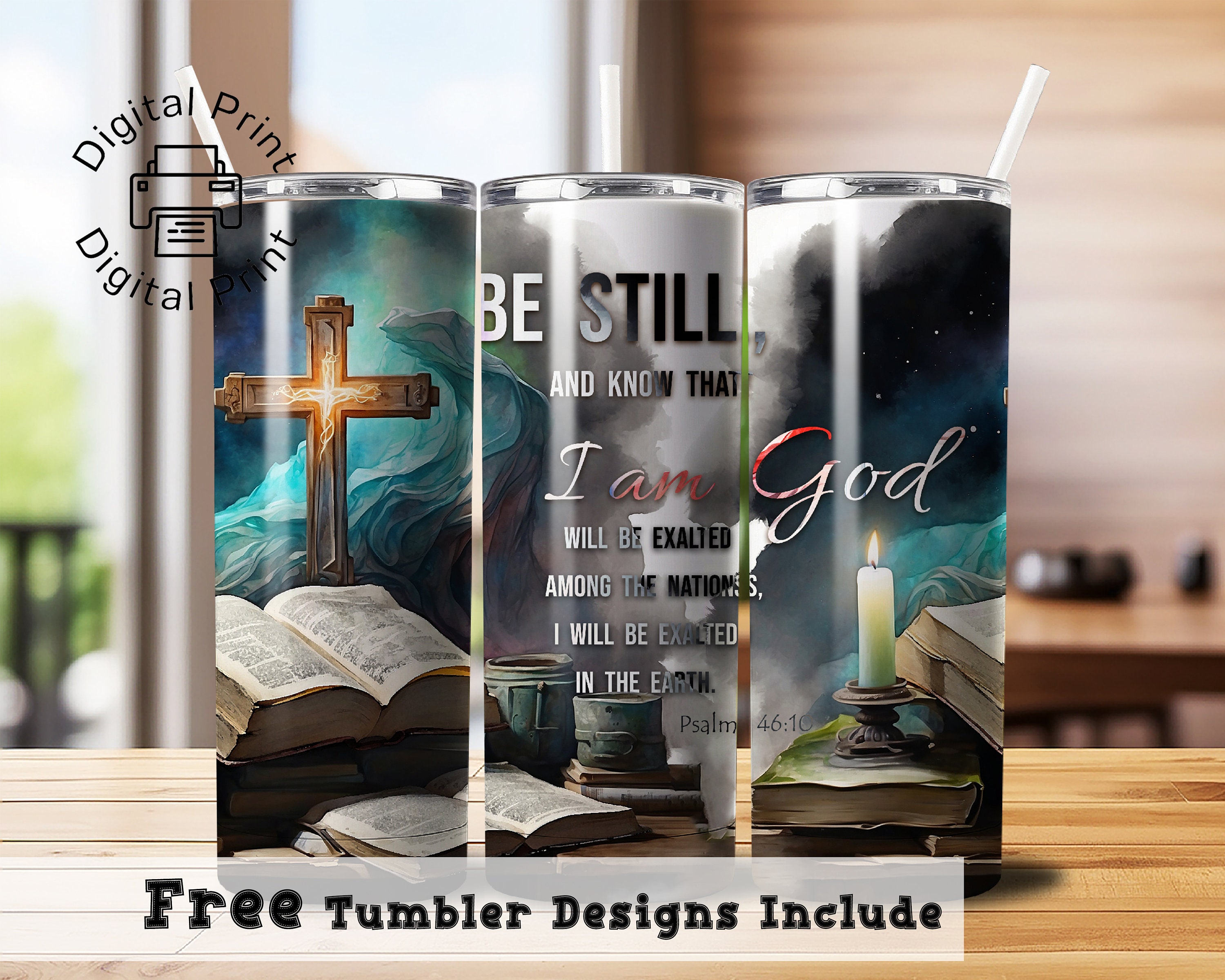 Christian Bible Tumbler Wraps, Bible Verse of the Day., Tumbler 20 Oz ...