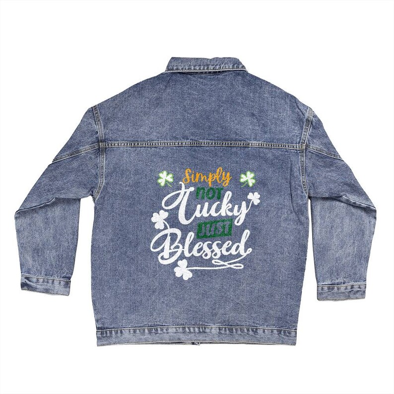 St. Patrick's Day Jacket Simply Not Lucky Just Blessed Oversized Women ...
