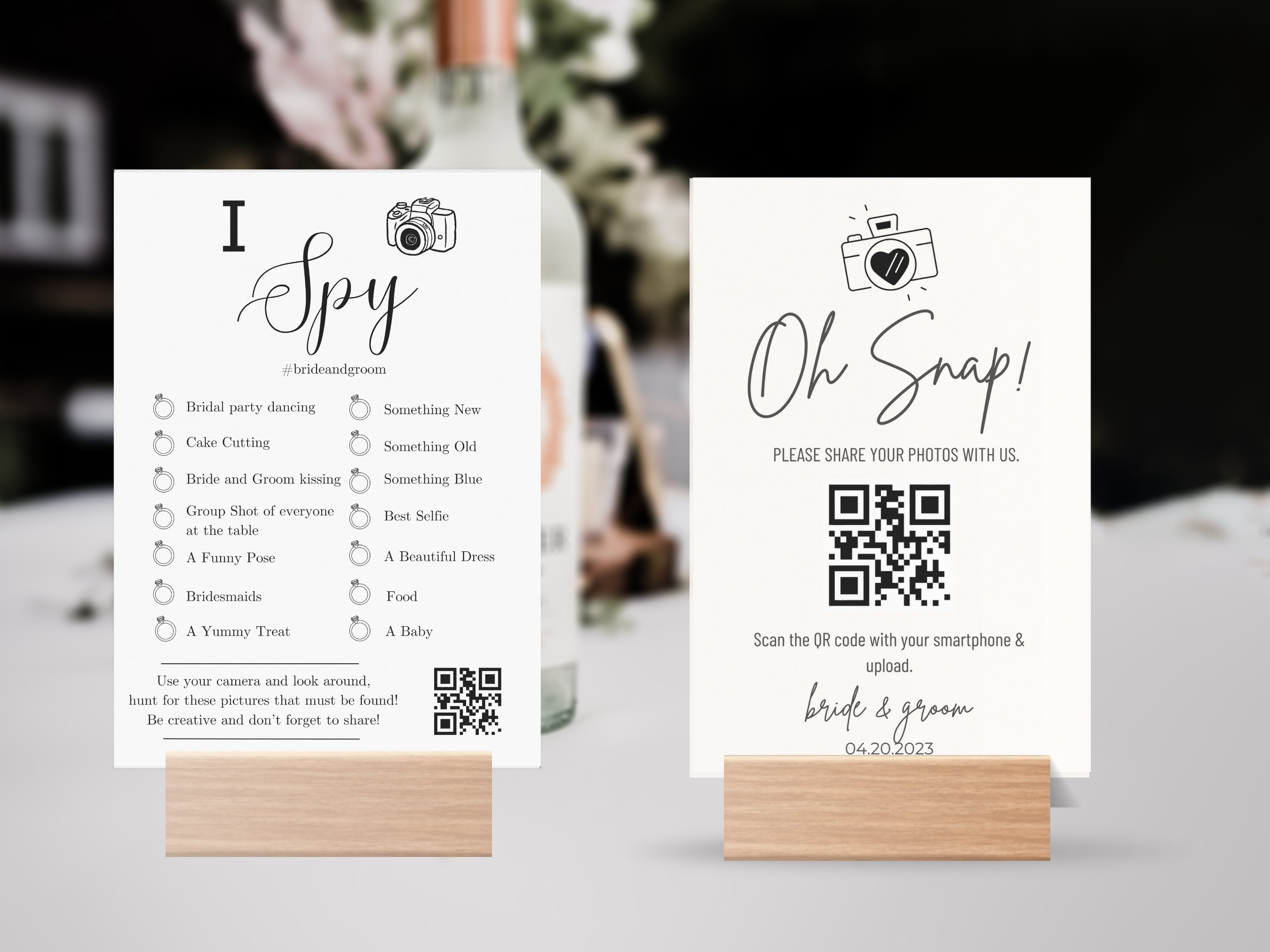 Minimalist Wedding Photo Sign Share Wedding Photos Wedding Qr Code ...