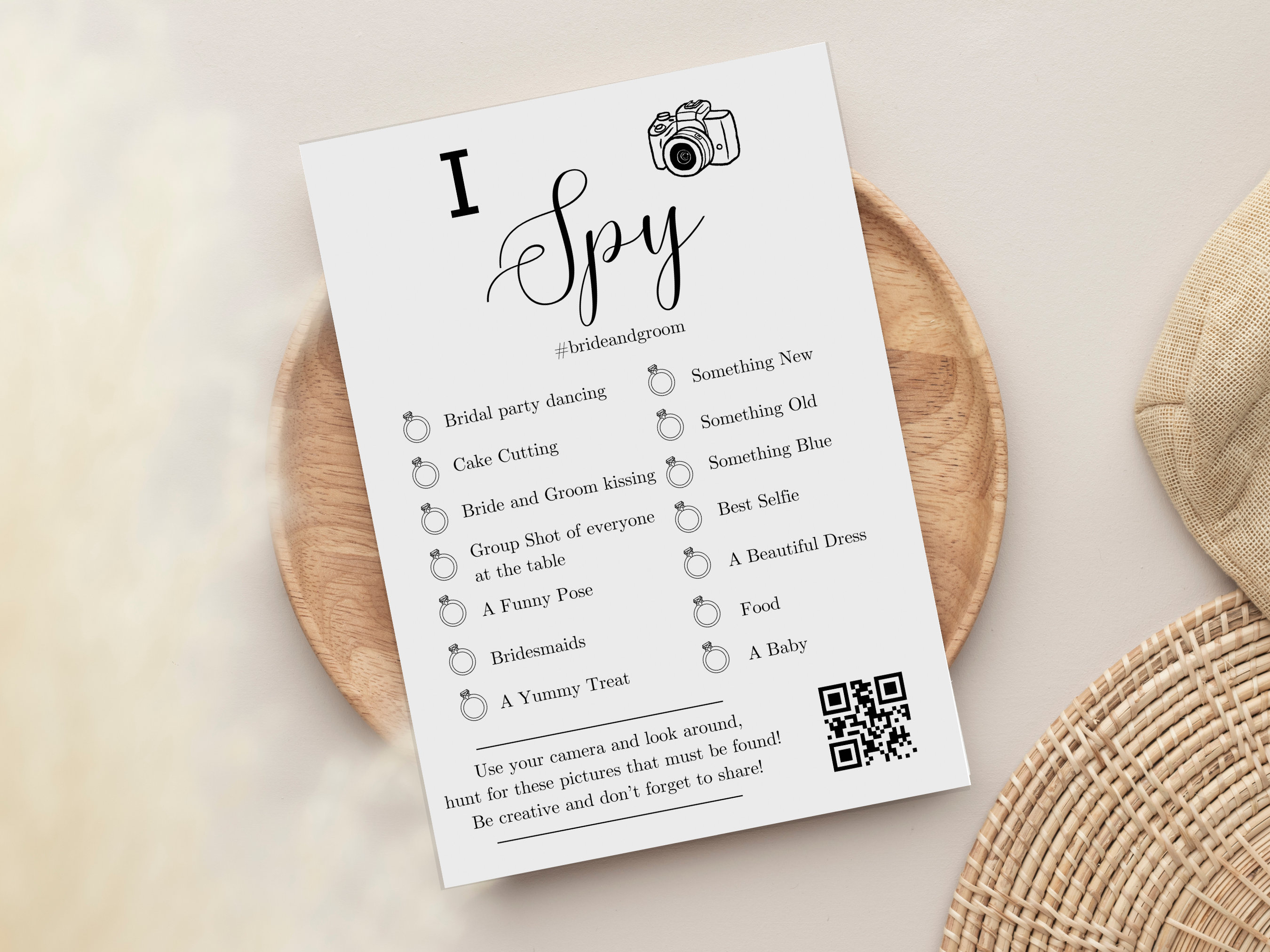 I Spy Wedding Game Photo Game Capture the Love Wedding Game Card ...