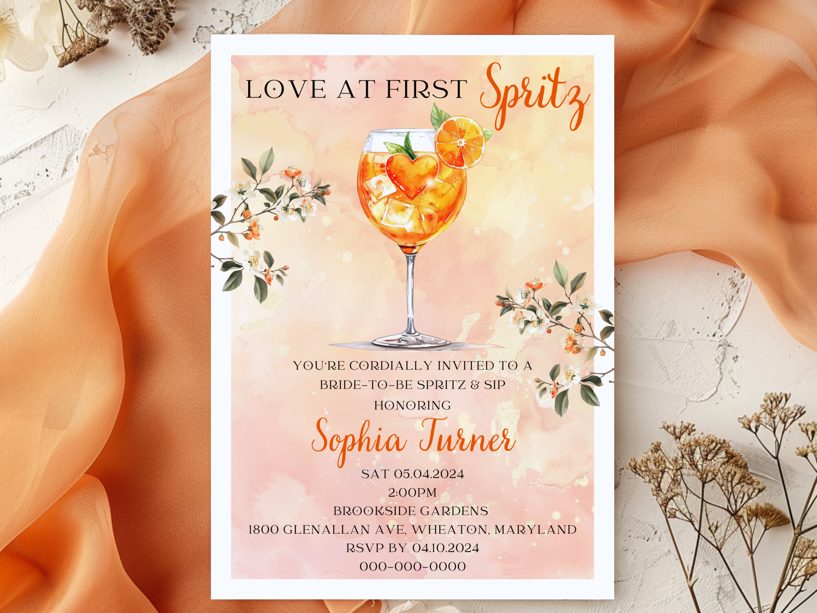 Aperol Spritz Themed | Citrus Theme | Love at First Spritz Bridal ...