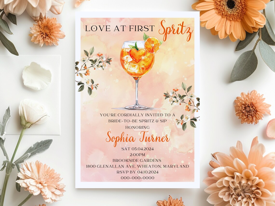 Aperol Spritz Themed | Citrus Theme | Love at First Spritz Bridal ...