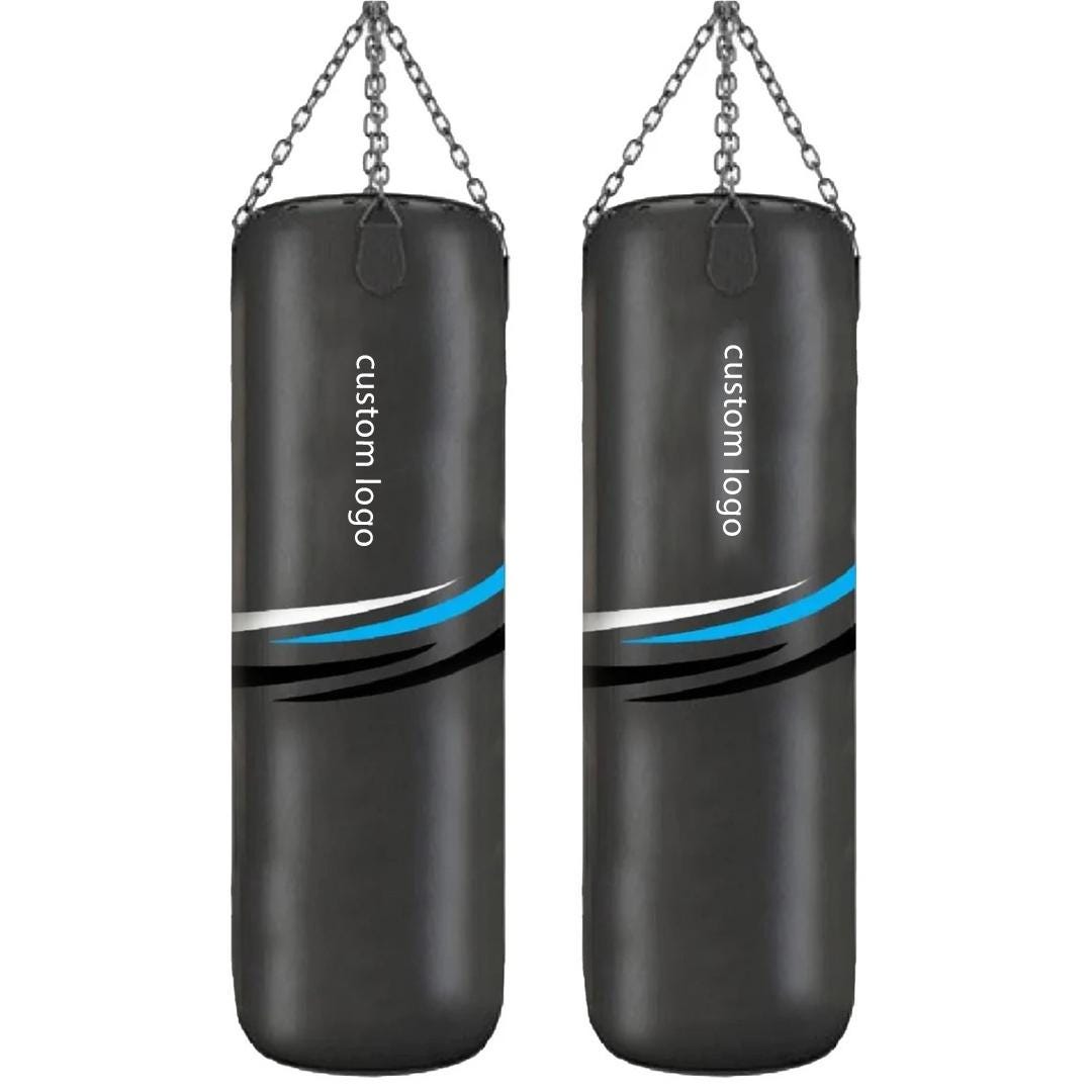 Vintage Style Black Leather Punching Bag , MMA Kickboxing , Cowhide ...