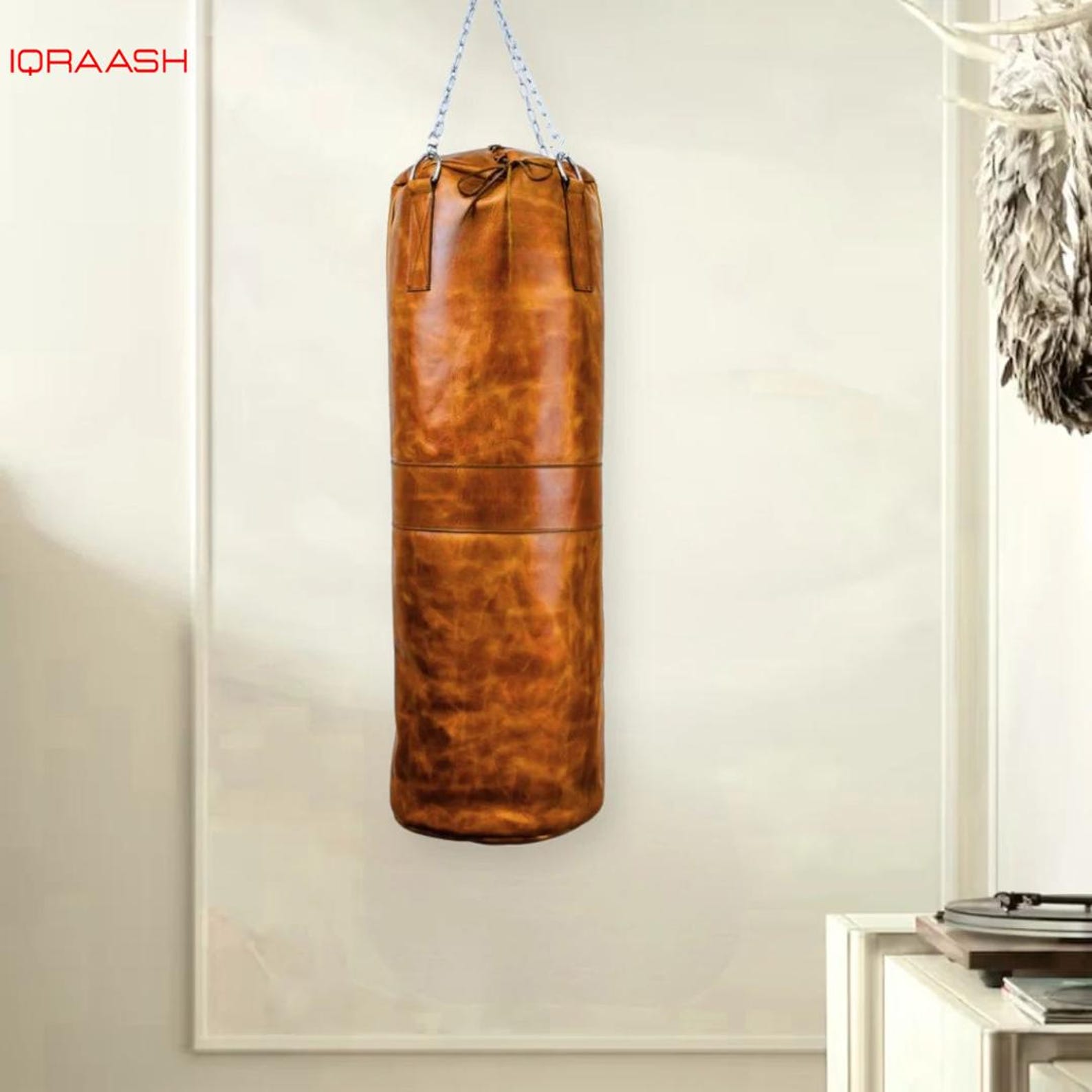 Vintage Leather Punching Bag, Handmade Boxing Bag, Training Boxing Bag ...
