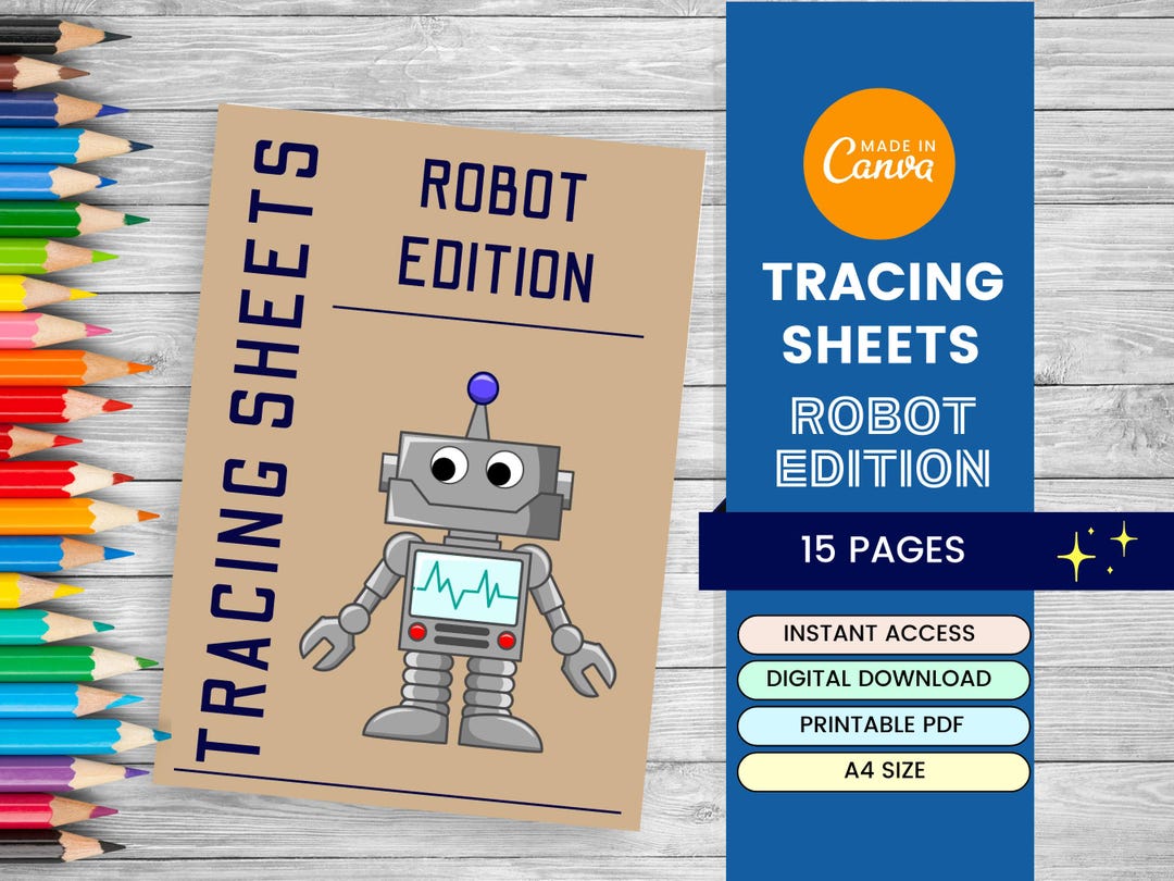 Robot Tracing Worksheets for Kids - 15 Exciting Robot Tracing Pages ...