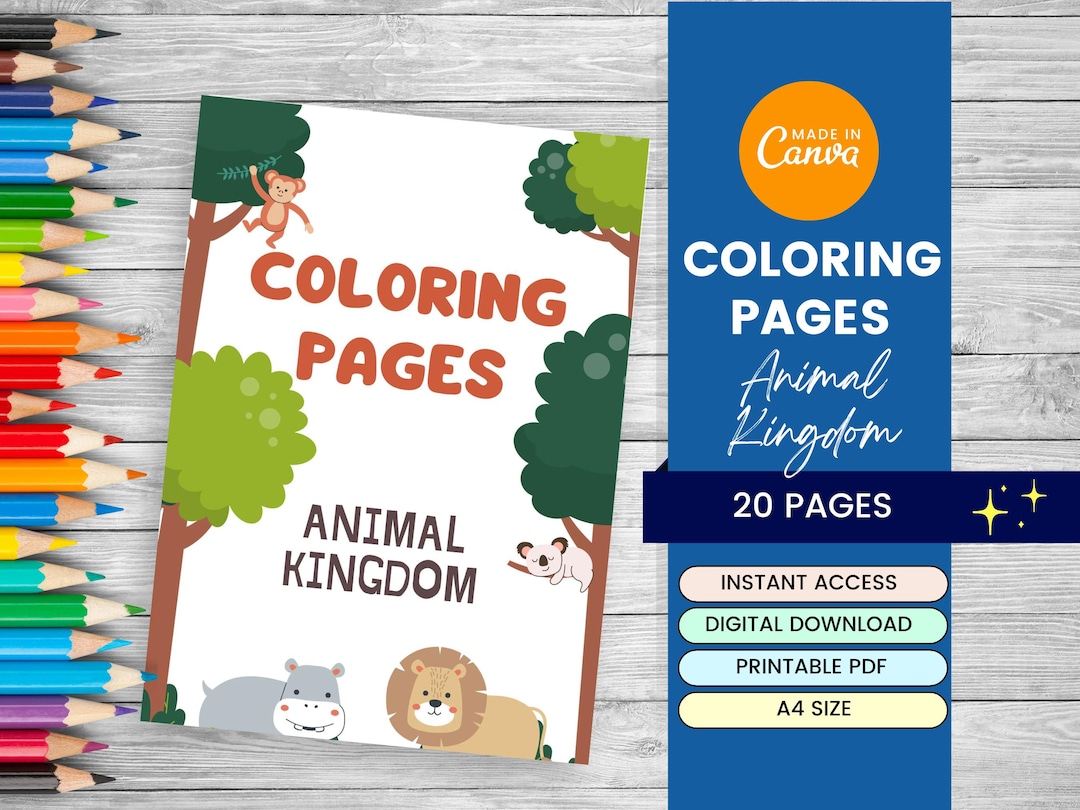20 Printable Animal Coloring Pages | Wildlife Creatures Coloring Book ...