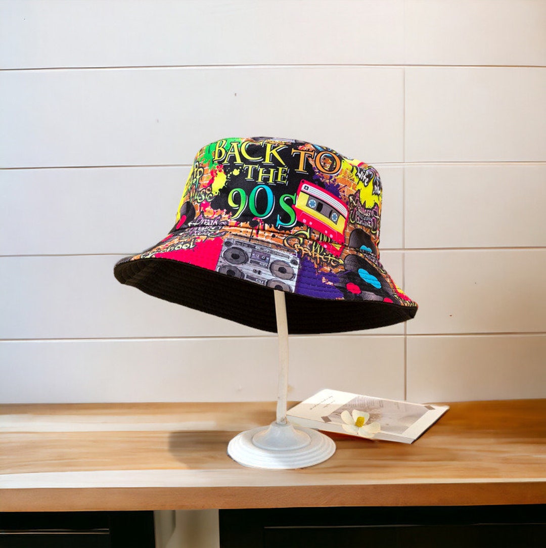 Back to the 90's REVERSIBLE Unisex Retro Hat, Ideal for All Seasons and ...