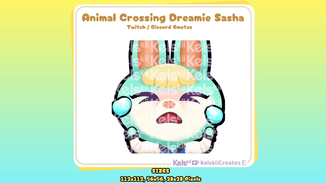 Animal Crossing New Horizons Sasha Twitch / Discord / Youtube Emote - Etsy