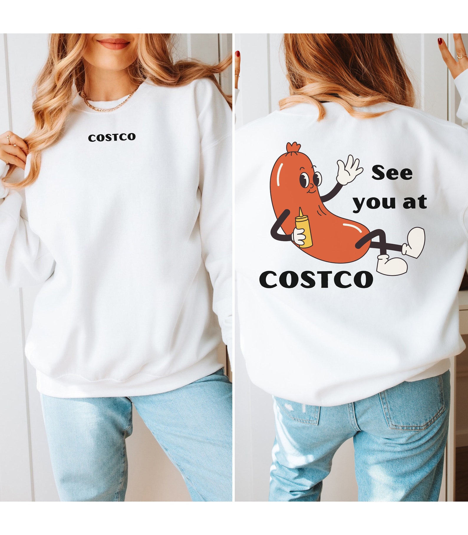 Costco Social Club Sweatshirt, Costco Sweatshirt, Costco Hot Dog ...