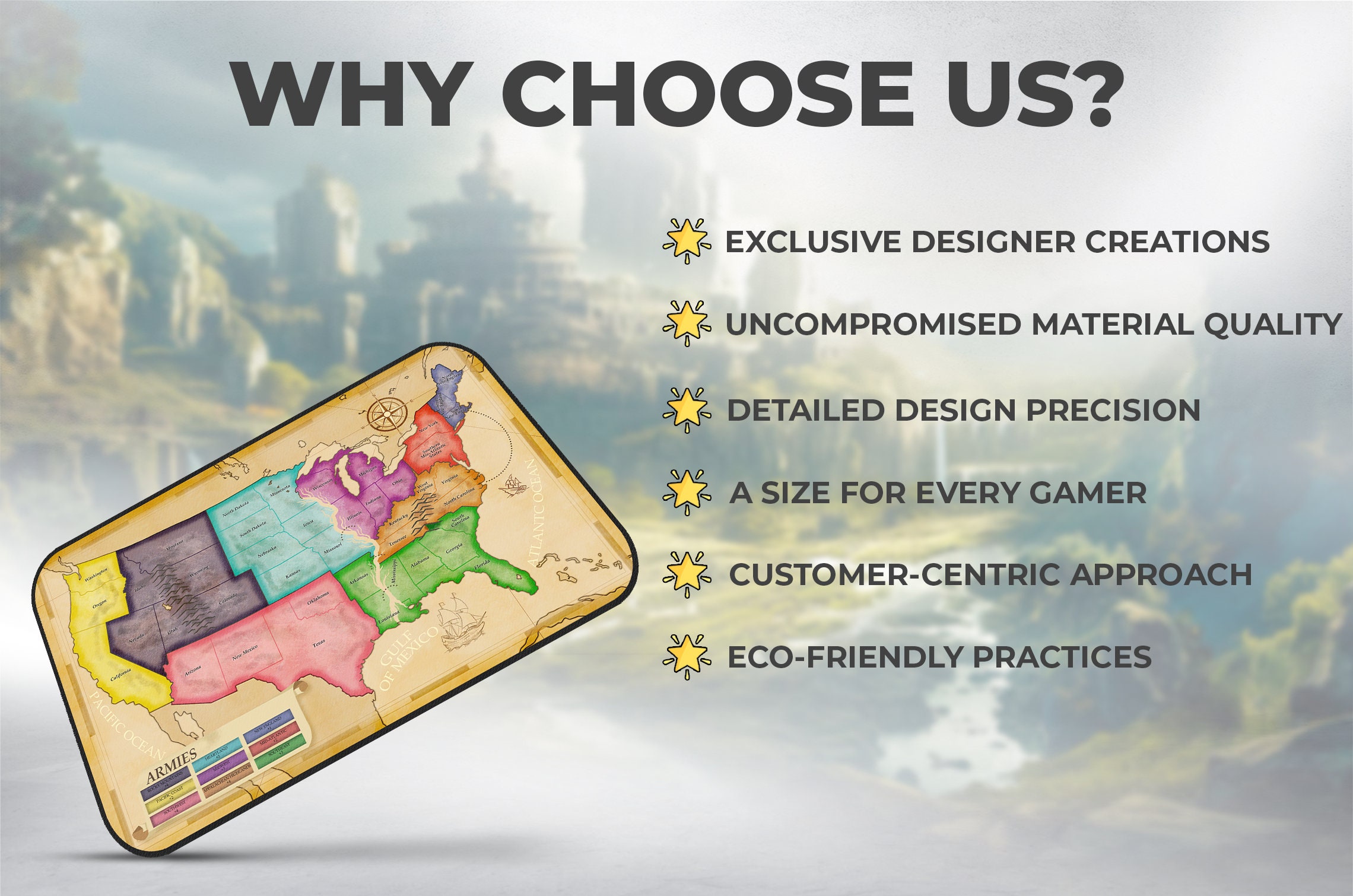 Playmat RISK USA Map - Etsy